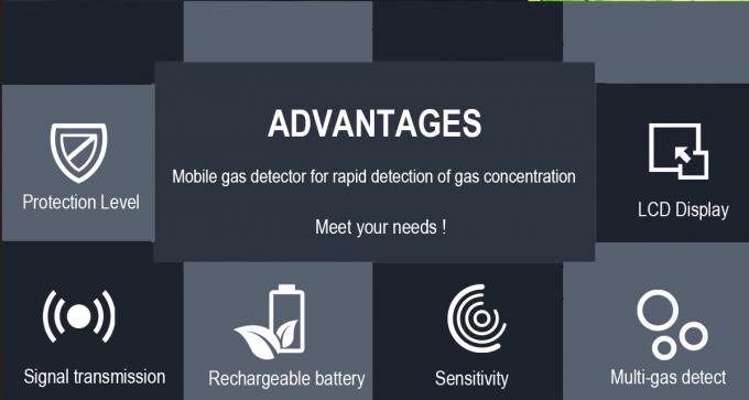 0-100 Ppm Portable Single Gas Detector With Alligator Clips For Easy ...