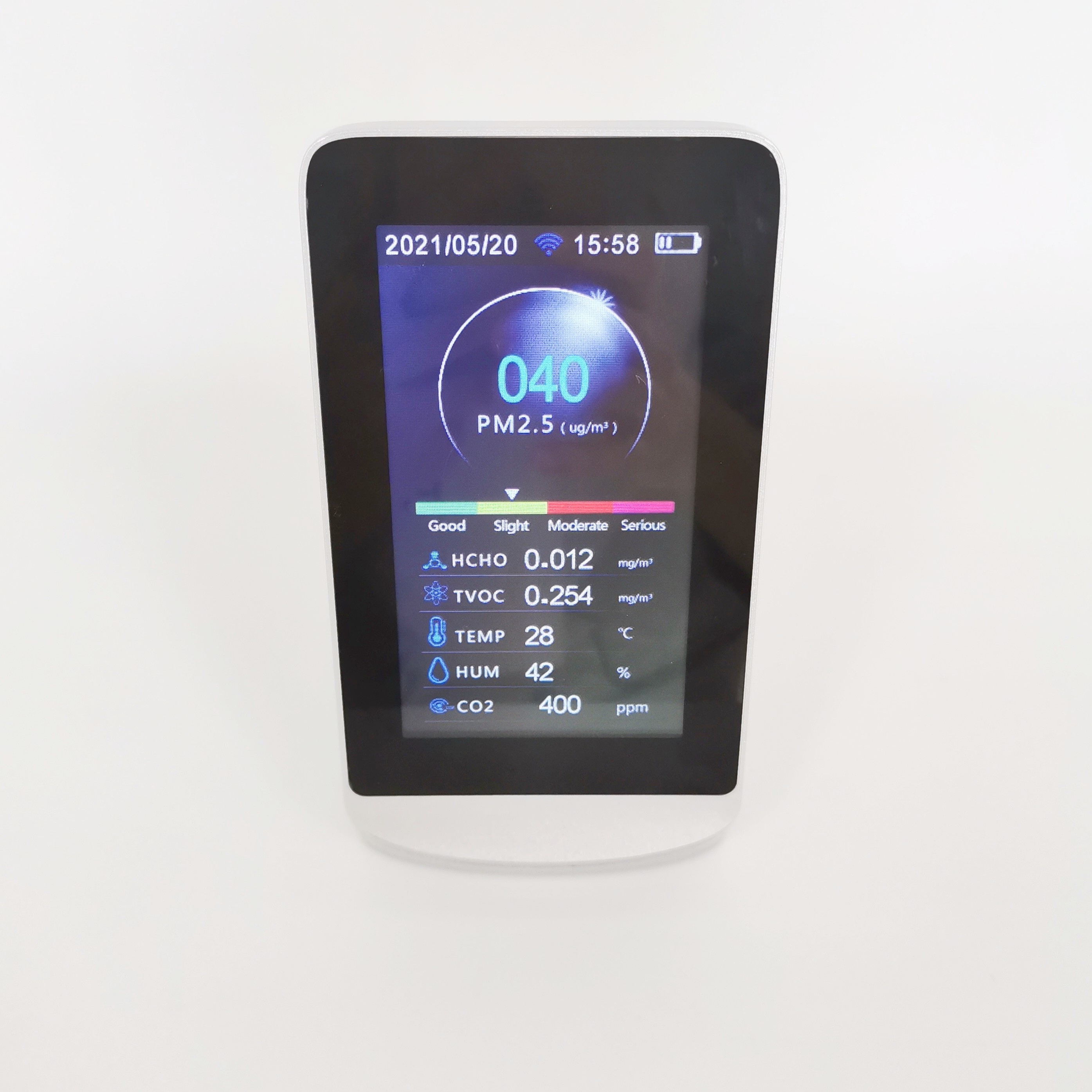 PM1.0 PM10 Smart Indoor Air Quality Monitors CO2 HCHO TVOC Laser Scattering